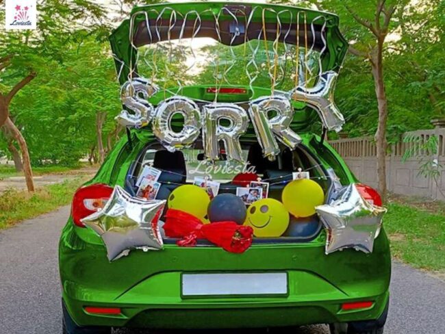 Sorry Car Boot Decoration Surprise In Delhi, Mumbai, Pune & More
